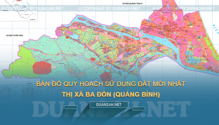 Bản đồ quy hoạch Thị xã Ba Đồn (Quảng Bình) năm 2025